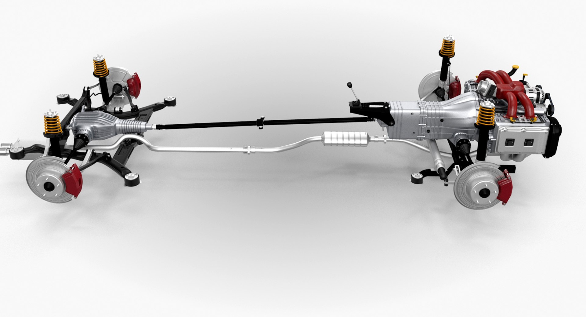 3D Model Awd Automobile Chassis - TurboSquid 1252905