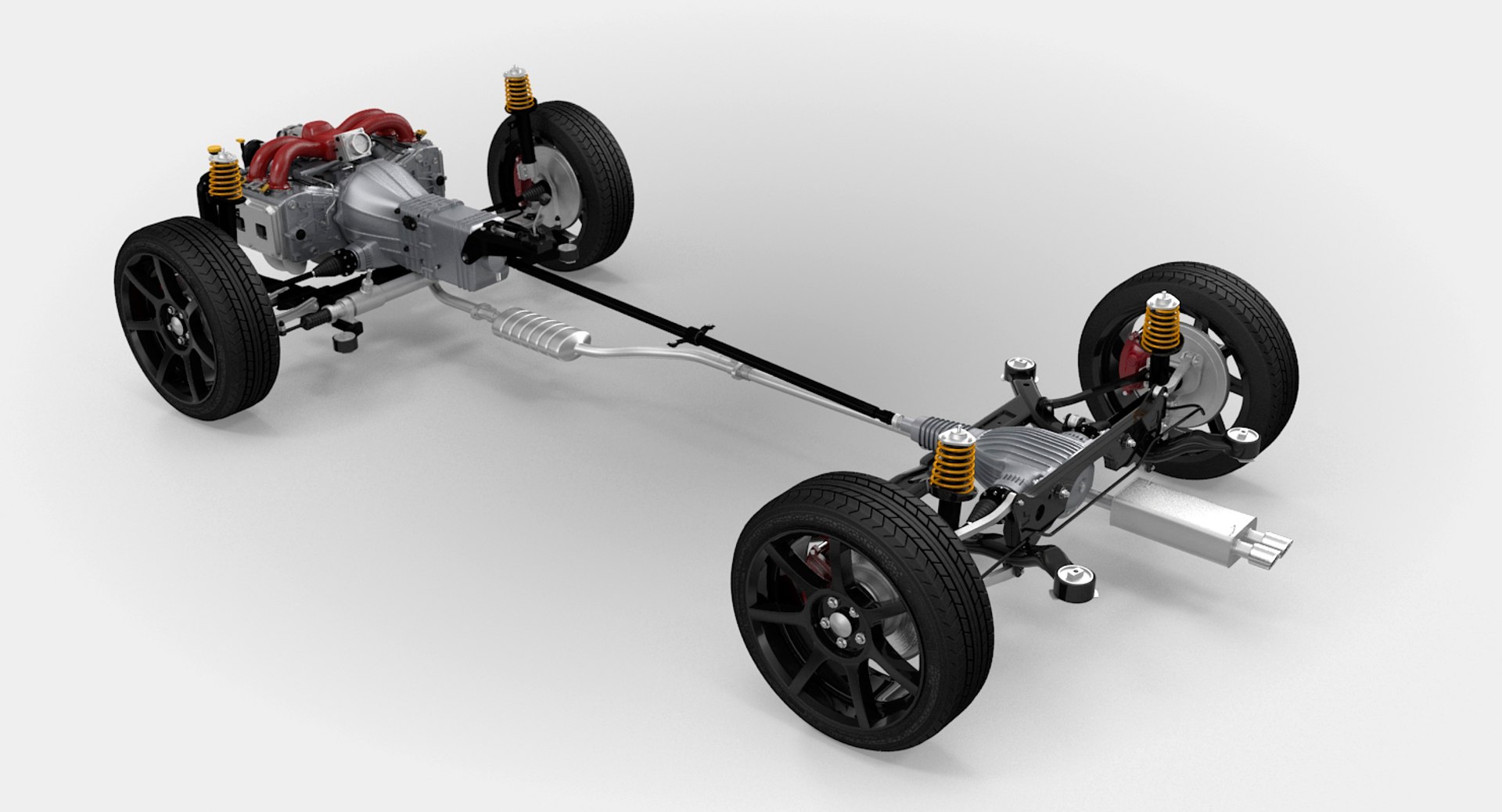 3D Model Awd Automobile Chassis - TurboSquid 1252905