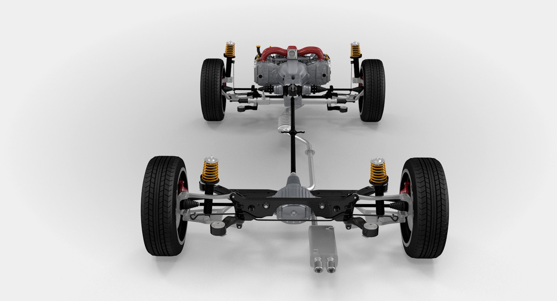 3D Model Awd Automobile Chassis - TurboSquid 1252905