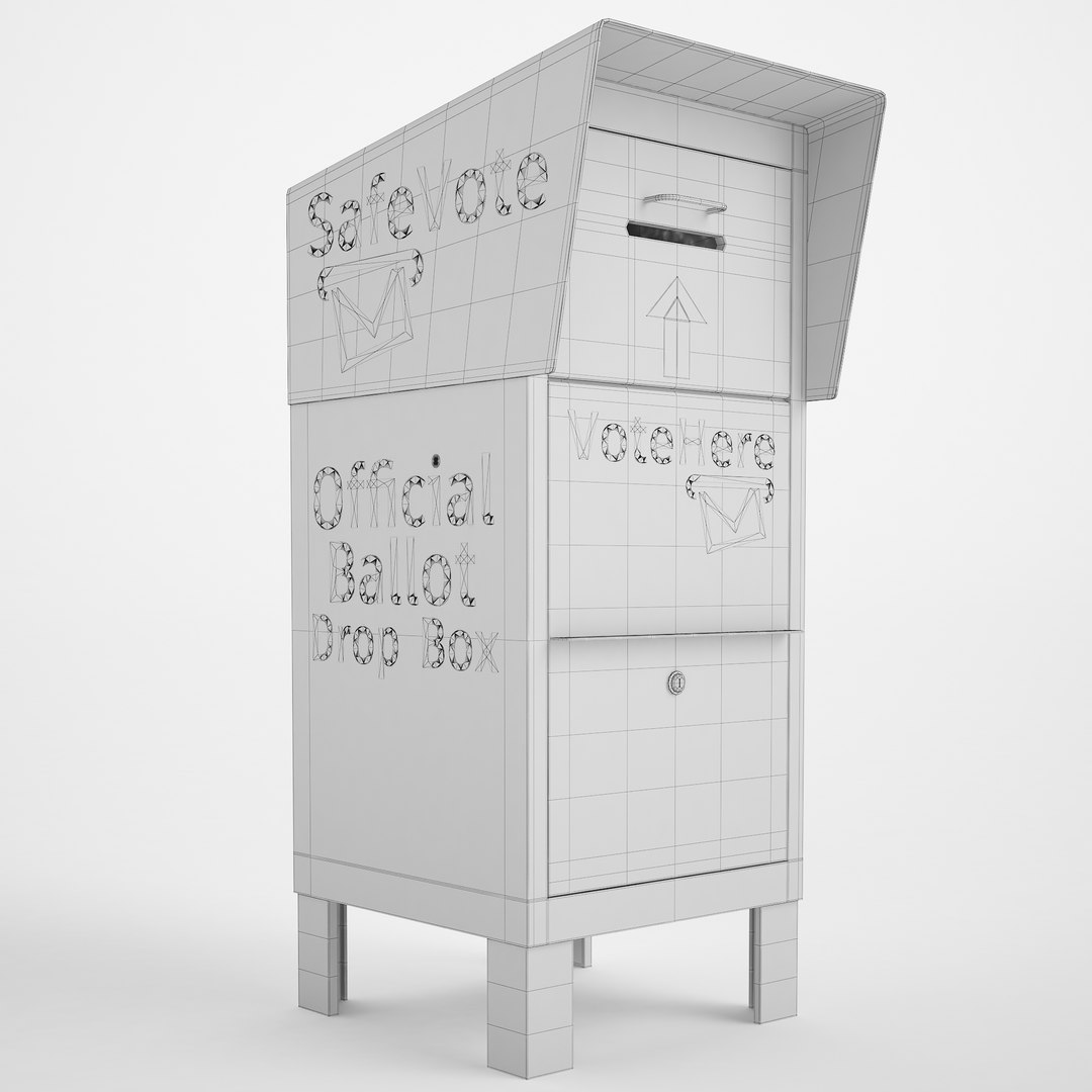 Ballot Drop Box 01 3D - TurboSquid 2116084