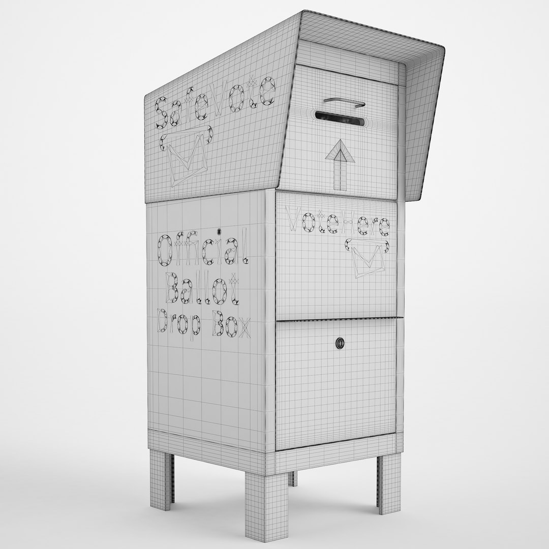 Ballot Drop Box 01 3D - TurboSquid 2116084