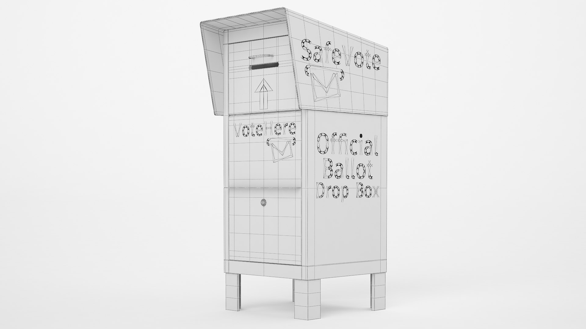 Ballot Drop Box 01 3D - TurboSquid 2116084