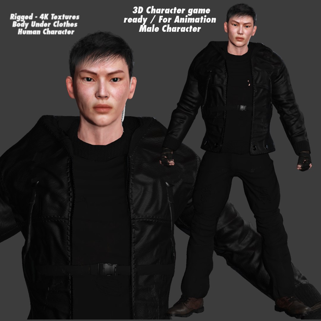 3D AAA 3D REALISTIC HUMAN CHARACTER - ASIAN KOREAN MAN - TurboSquid 2050877