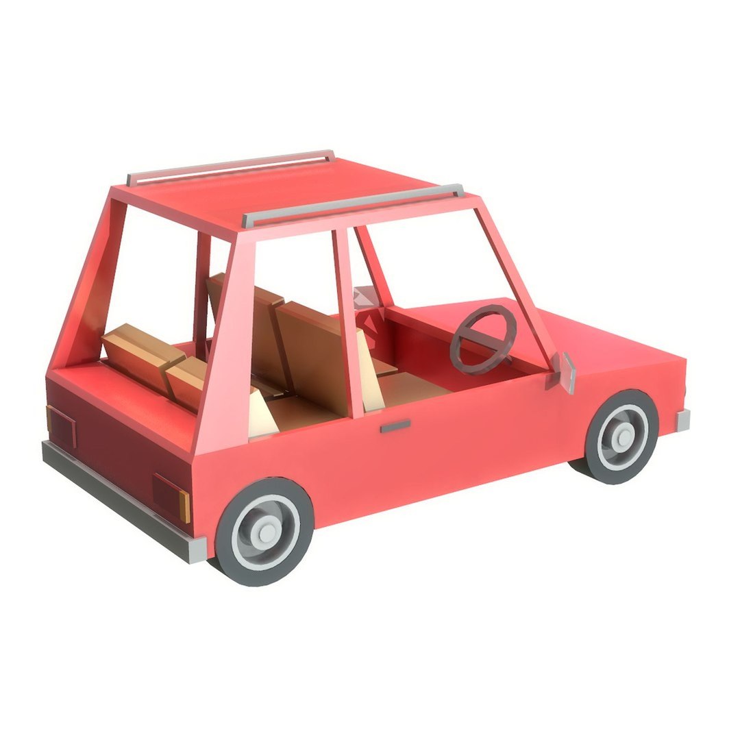 Low Poly Car Stylized Cartoony 3D - TurboSquid 2176262