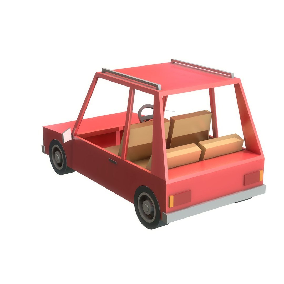 Low Poly Car Stylized Cartoony 3D - TurboSquid 2176262