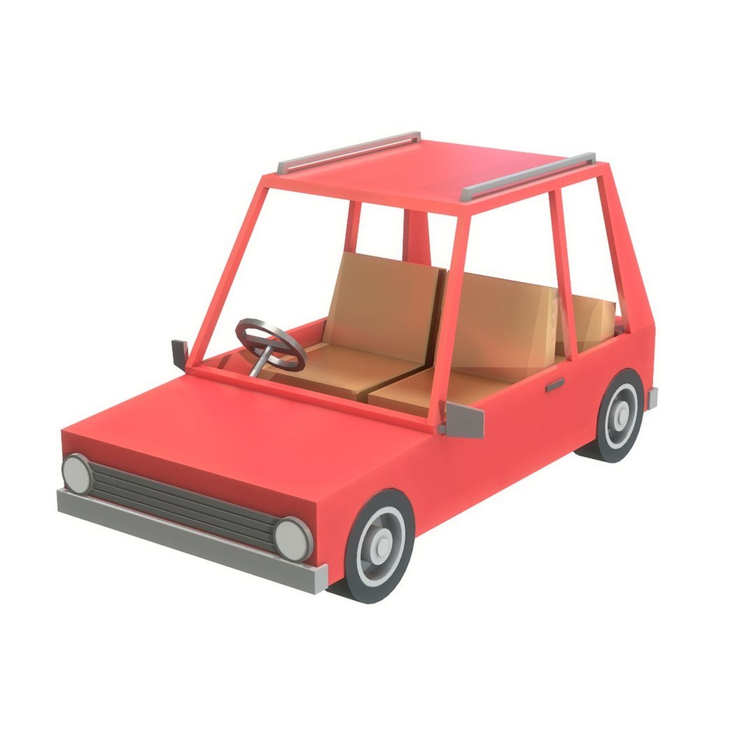 Low Poly Car Stylized Cartoony 3D - TurboSquid 2176262