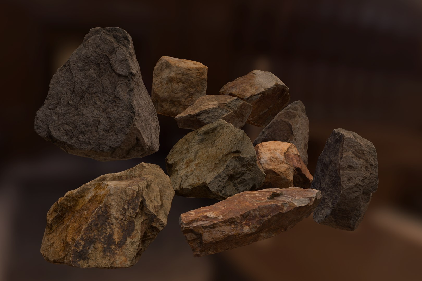 3d Model Rock Pack