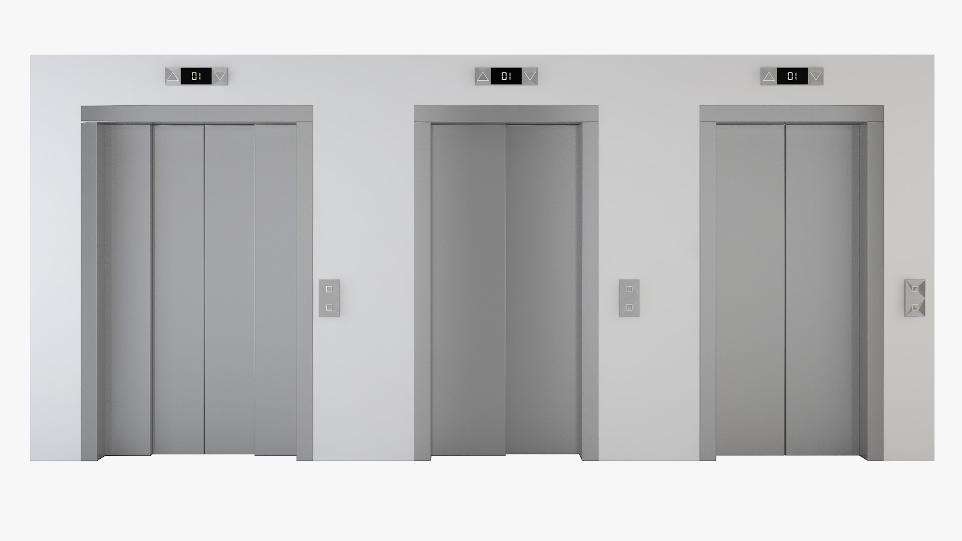 Elevator Door Collection V02 3D Model - TurboSquid 2432275
