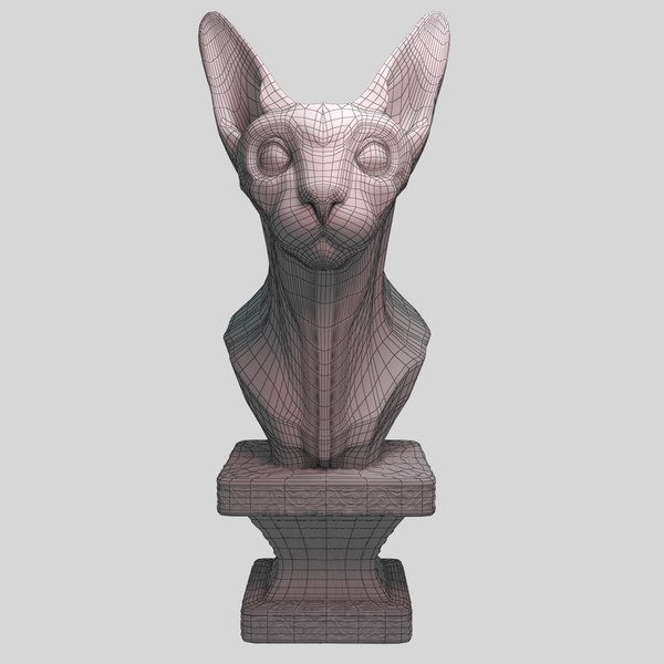3d sculpture bastet model