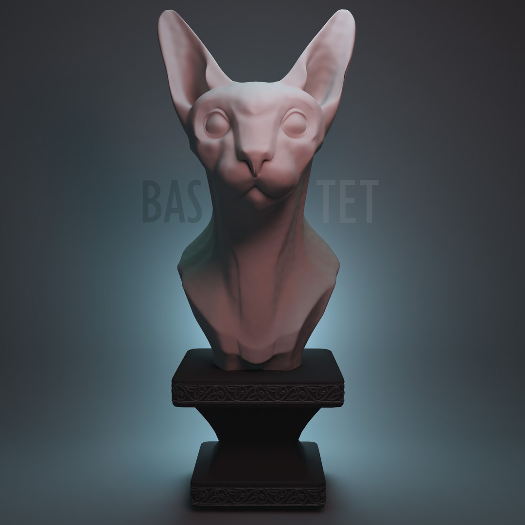 3d Sculpture Bastet Model