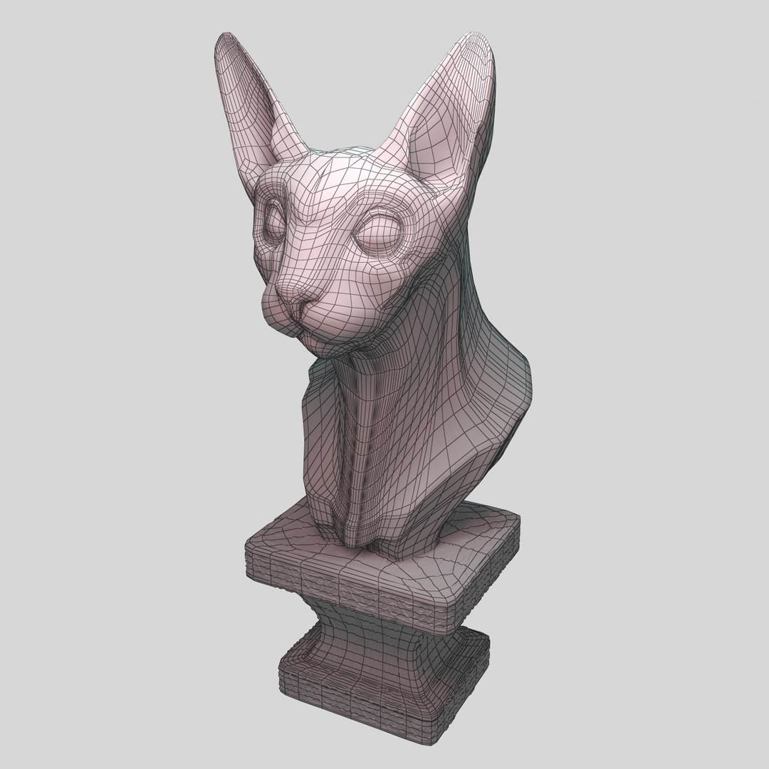 3d Sculpture Bastet Model