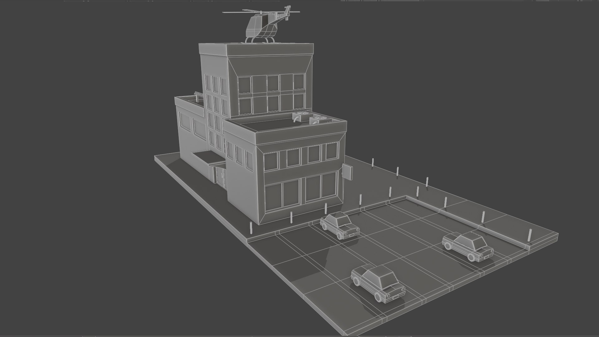 Low Poly Hospital 3D Model - TurboSquid 2313362