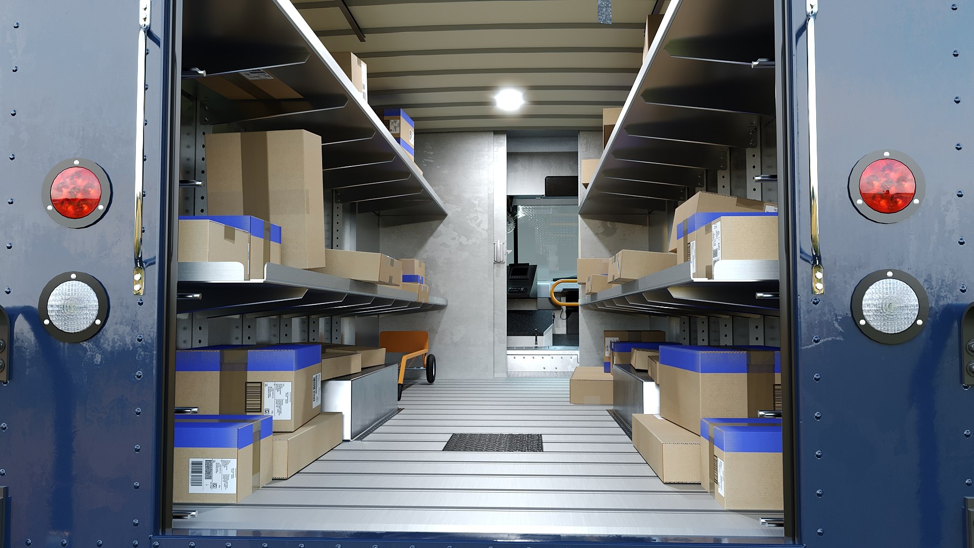 Step Van with Interior 3D - TurboSquid 2070894