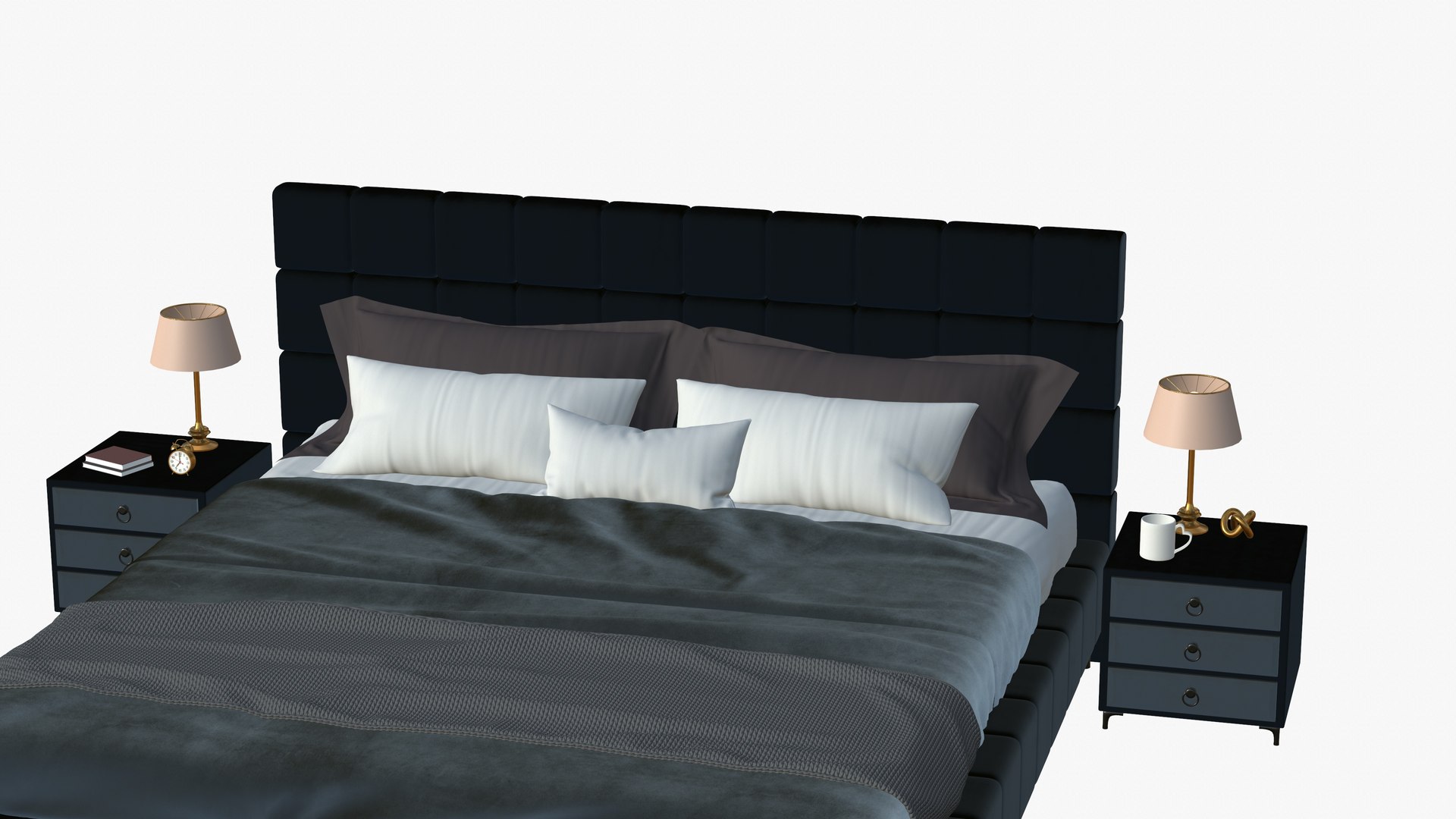 3D Modern Bed Model - TurboSquid 1840912