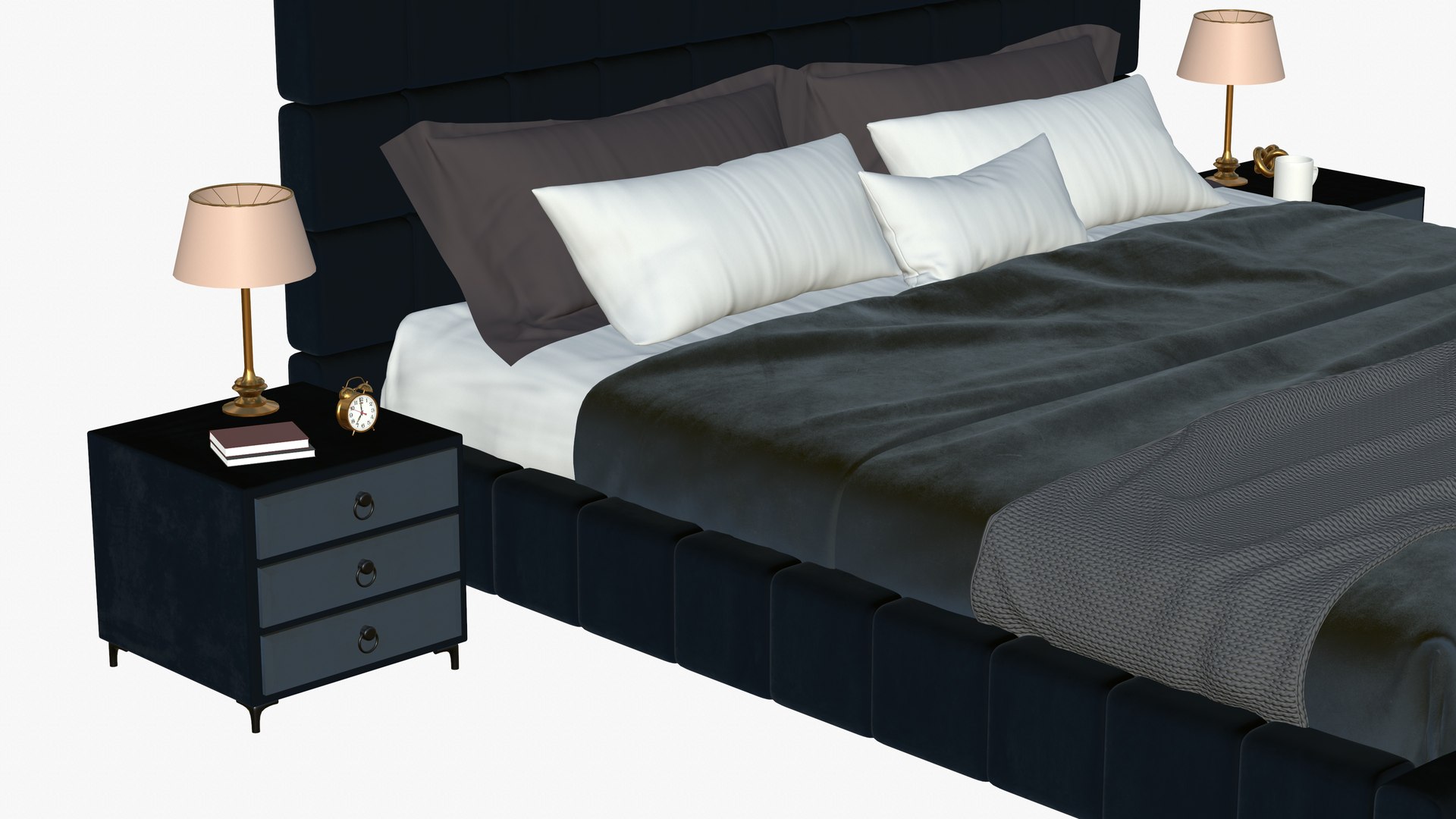 3D Modern Bed Model - TurboSquid 1840912
