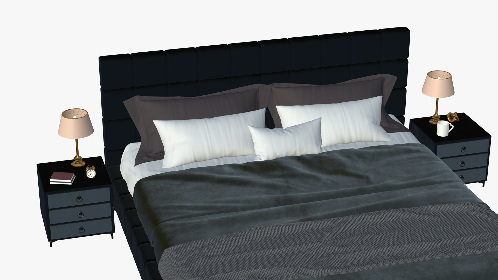 3D Modern Bed Model - TurboSquid 1840912