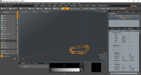 3D Metal Key Clip model - TurboSquid 1781155