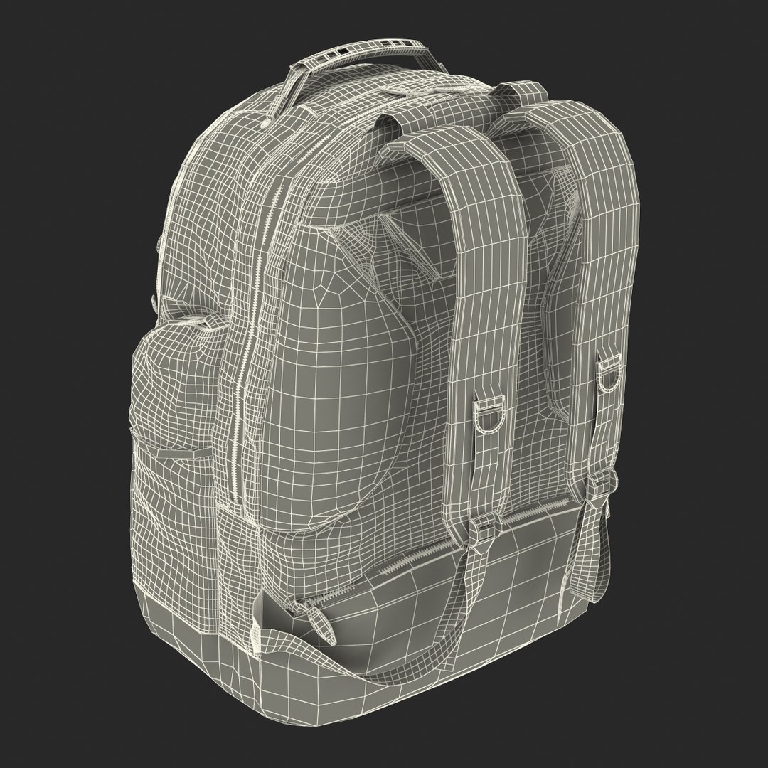 3d backpack 2 black