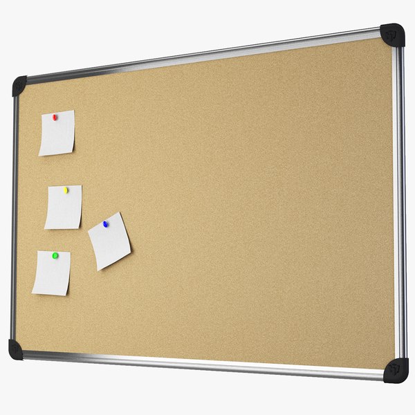 3D aluminum frame pinboard - TurboSquid 1282446