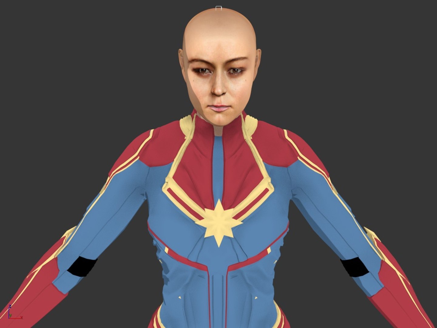 3D Captain Marvel Base Model Low Poly - TurboSquid 1826523