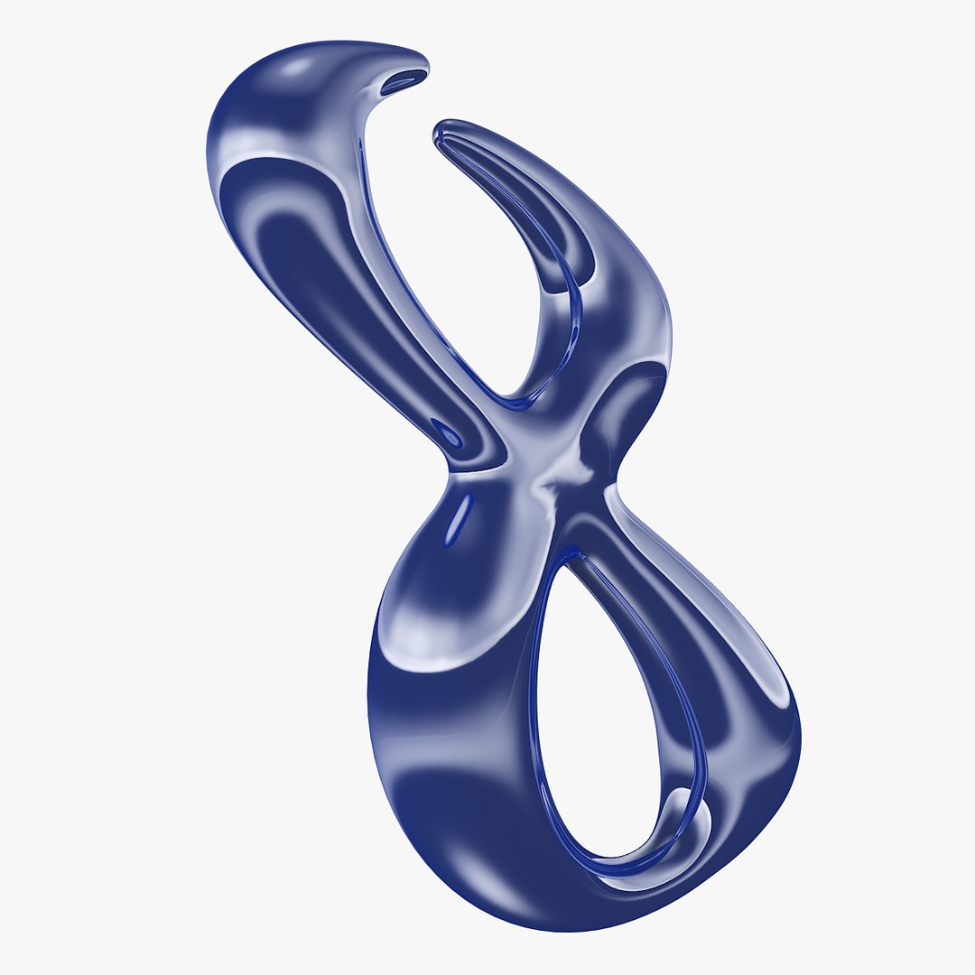 Calligraphic Digit 8 Number 3D - TurboSquid 1389341