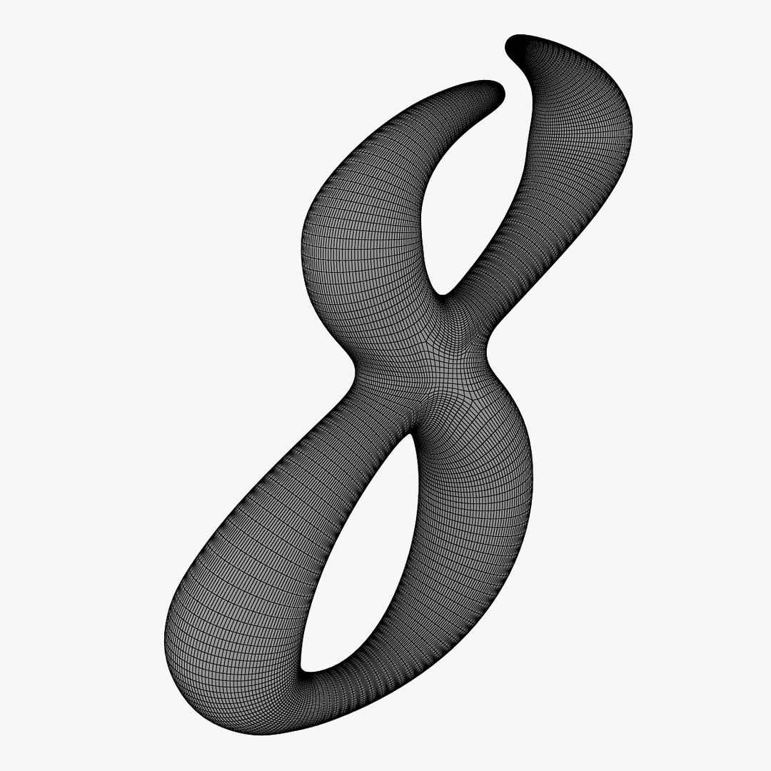 Calligraphic Digit 8 Number 3D - TurboSquid 1389341