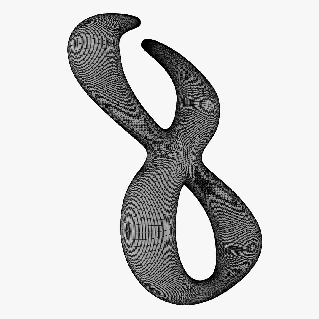 Calligraphic Digit 8 Number 3D - TurboSquid 1389341