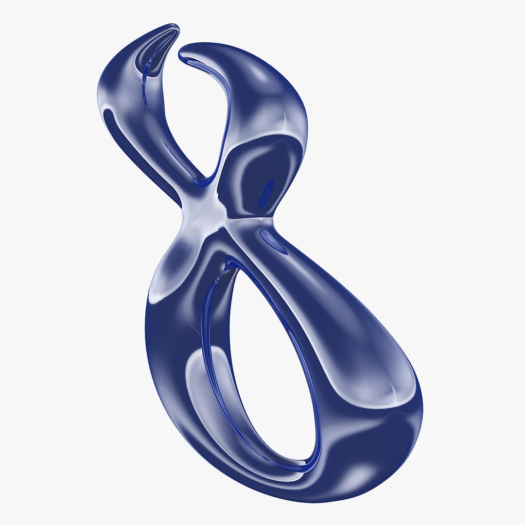Calligraphic Digit 8 Number 3D - TurboSquid 1389341