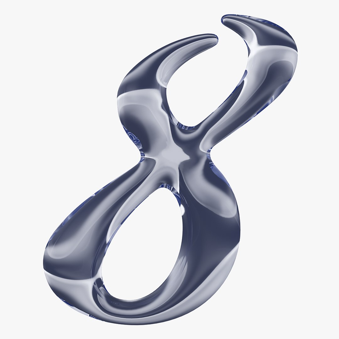 Calligraphic Digit 8 Number 3D - TurboSquid 1389341