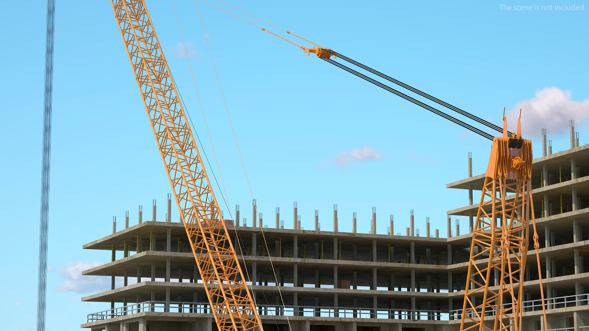 modelo 3d Grúa sobre orugas con pluma de celosía para construcción - TurboSquid 2302611