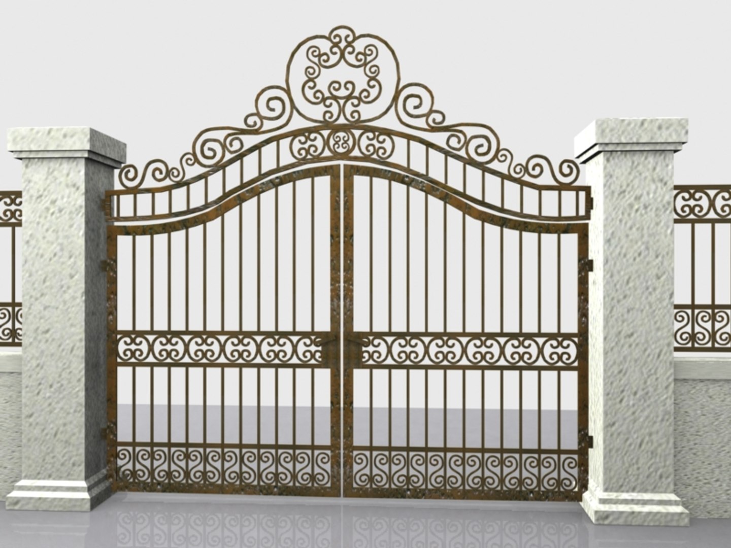 3d Wrought Iron Gate Model