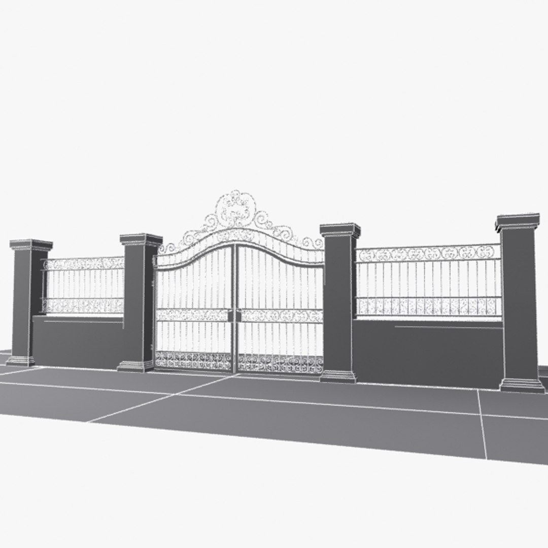 3d Wrought Iron Gate Model