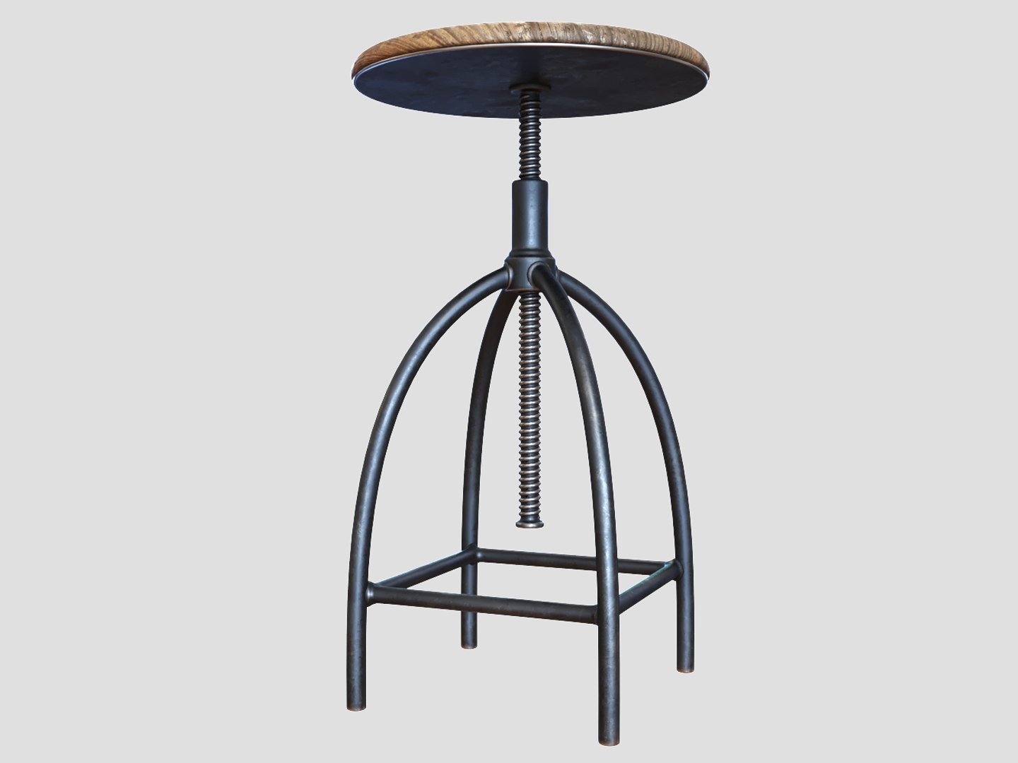 Workshop Bar Stool Wood 3D - TurboSquid 1347186
