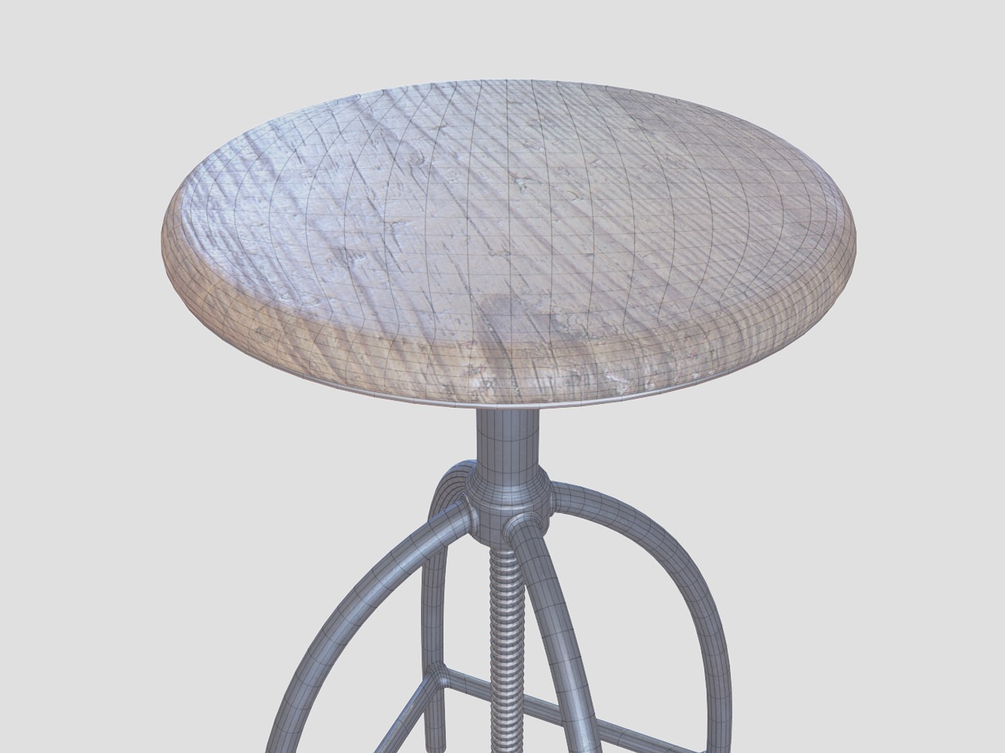 Workshop Bar Stool Wood 3D - TurboSquid 1347186