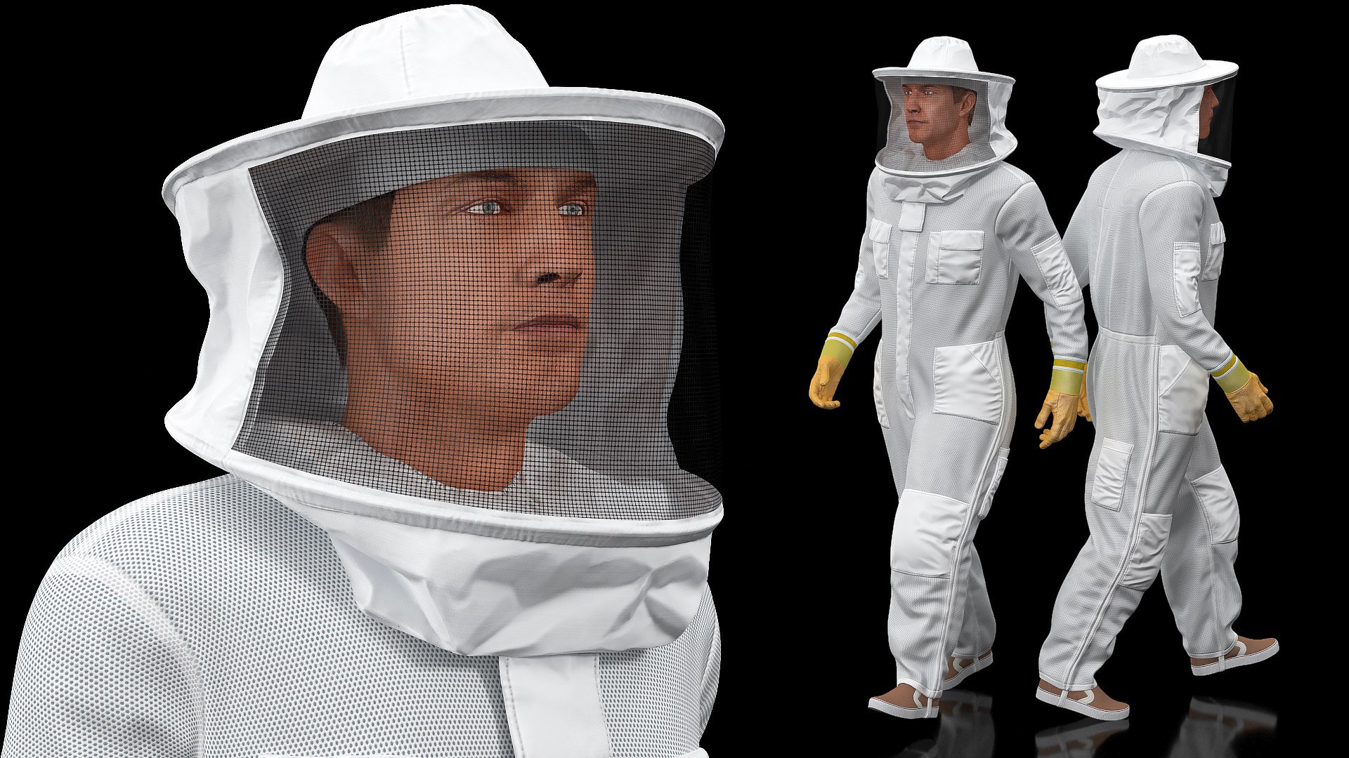 Free Male Beekeeper Suit Walking 3D Model - TurboSquid 1645707