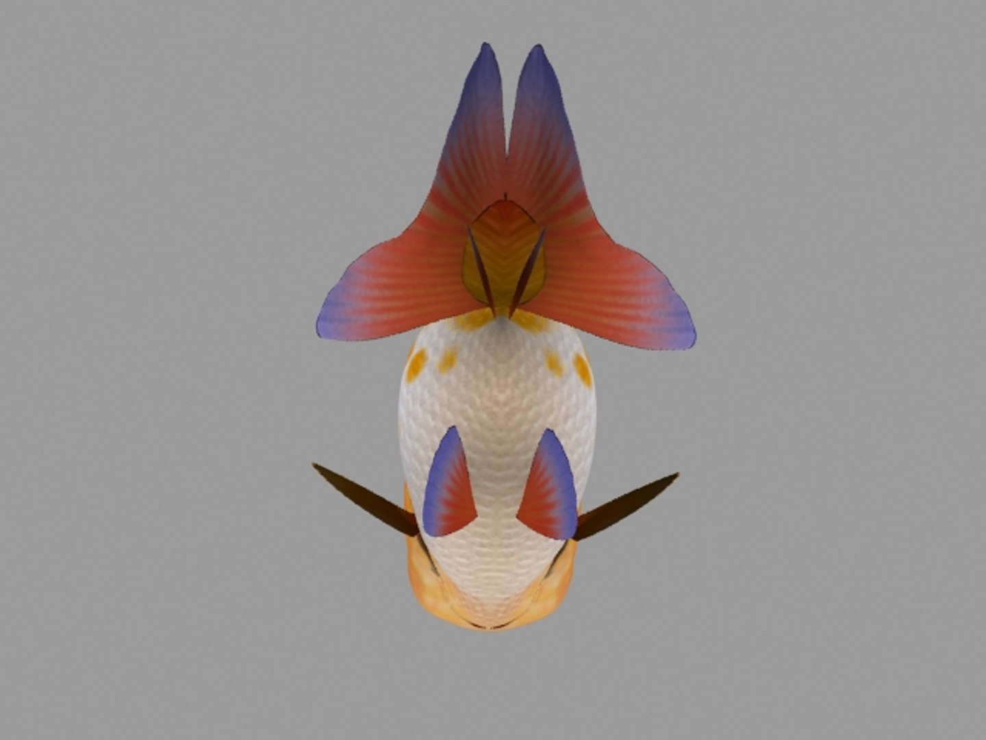 Goldfish Fish Gold 3d Model