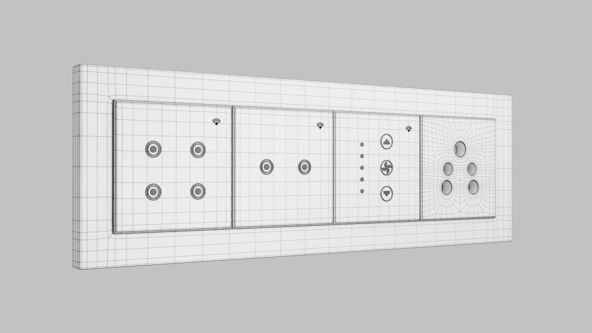 3D Eight Module Plate Design Model - TurboSquid 2442621