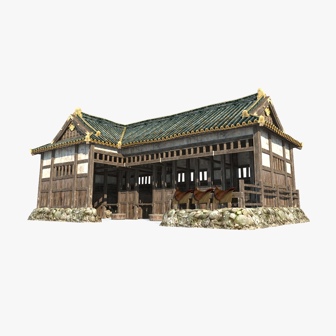 Asian ancient stables model - TurboSquid 2040241