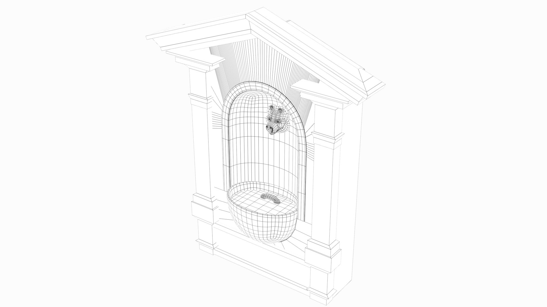 3D Roman Fountain Model - TurboSquid 1813572