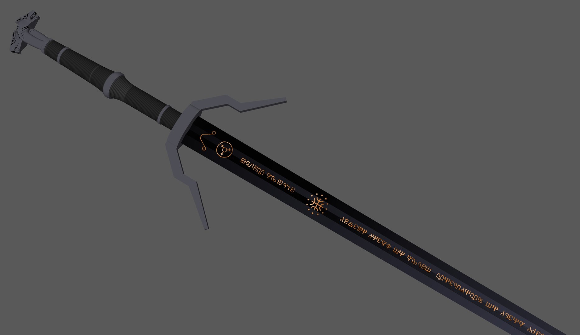 3D The Witcher Silver Sword Black Edition - TurboSquid 1726297