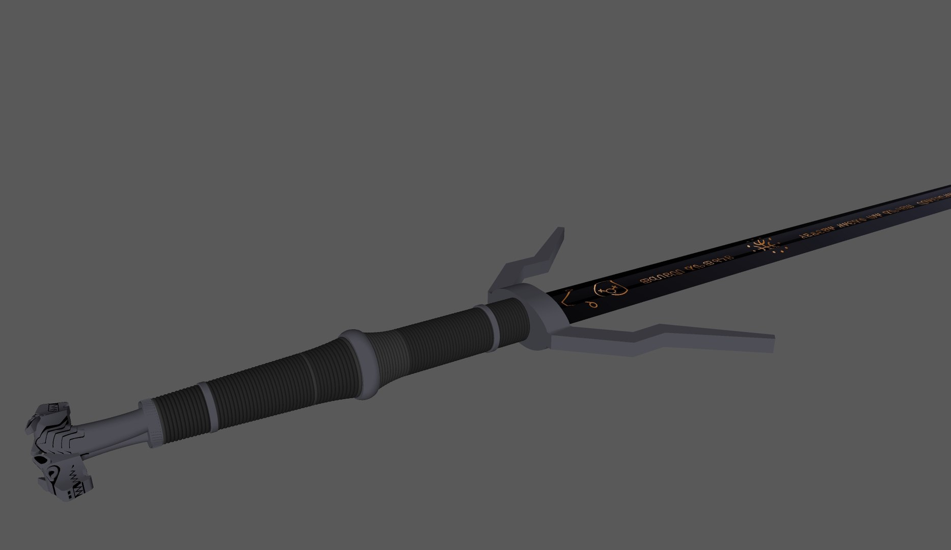 3D The Witcher Silver Sword Black Edition - TurboSquid 1726297