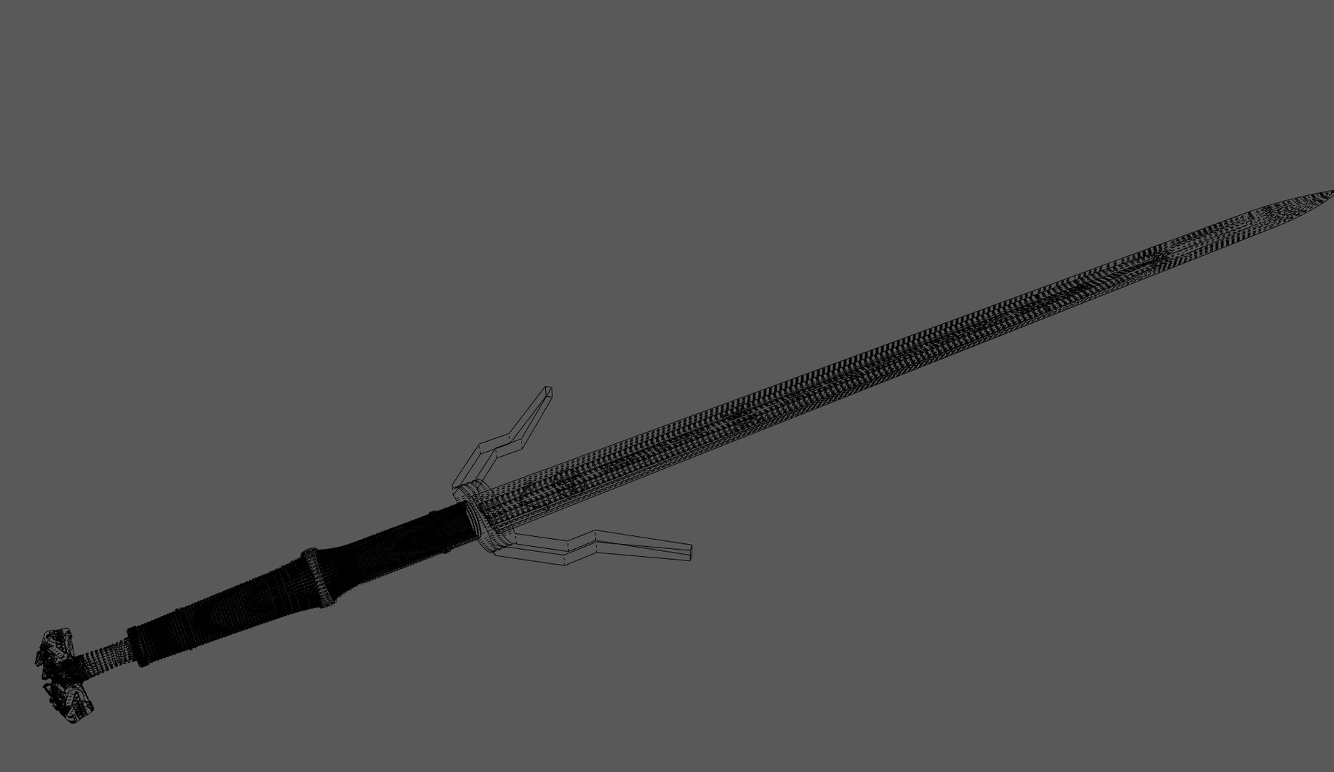 3D The Witcher Silver Sword Black Edition - TurboSquid 1726297