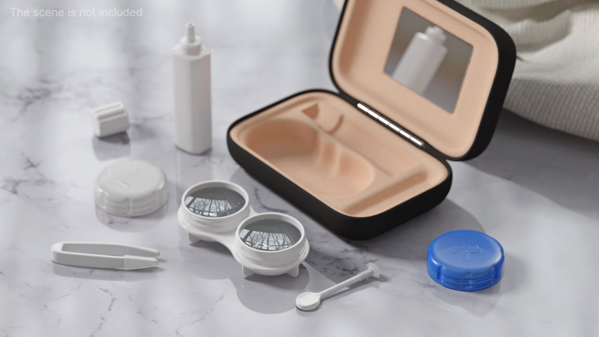 3D Travel Contact Lens Case Black - TurboSquid 2000249