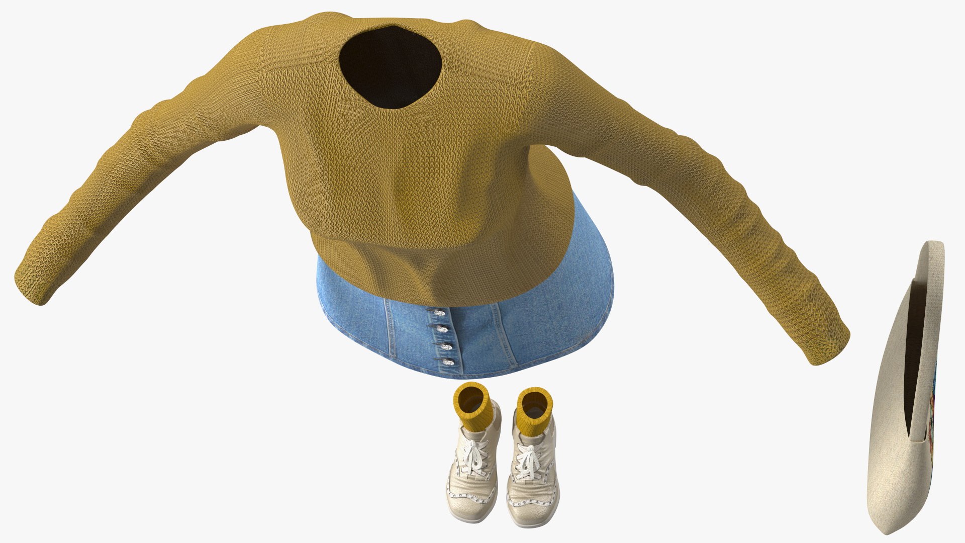 3D Casual Streetwear Girl Outfit - TurboSquid 1752794