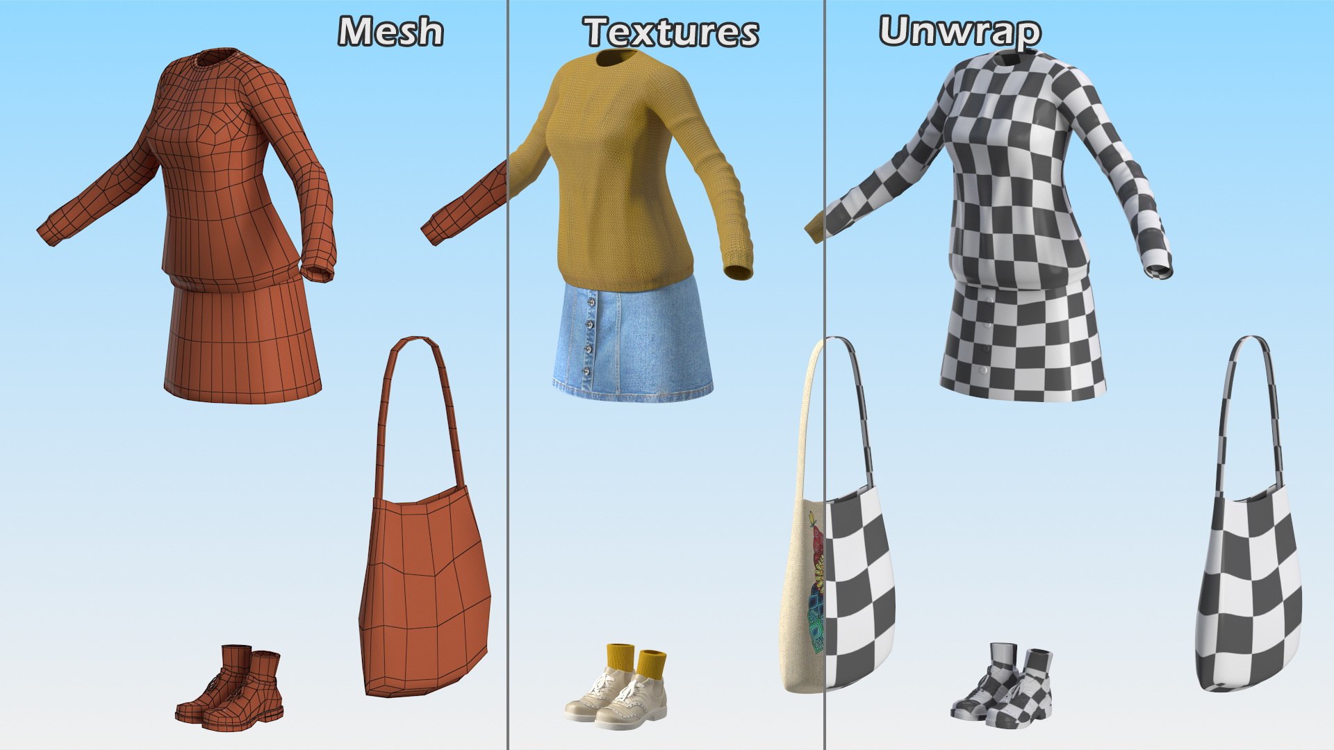 3D Casual Streetwear Girl Outfit - TurboSquid 1752794