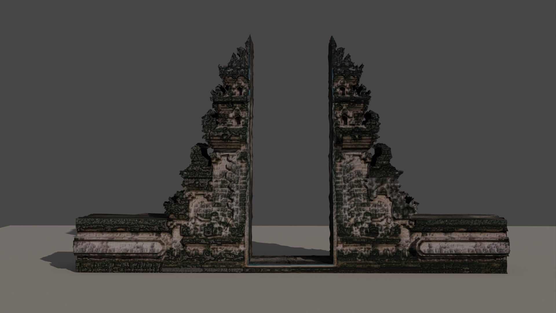 Bali Temple Gate Lowpoly 3D Model - TurboSquid 2044115