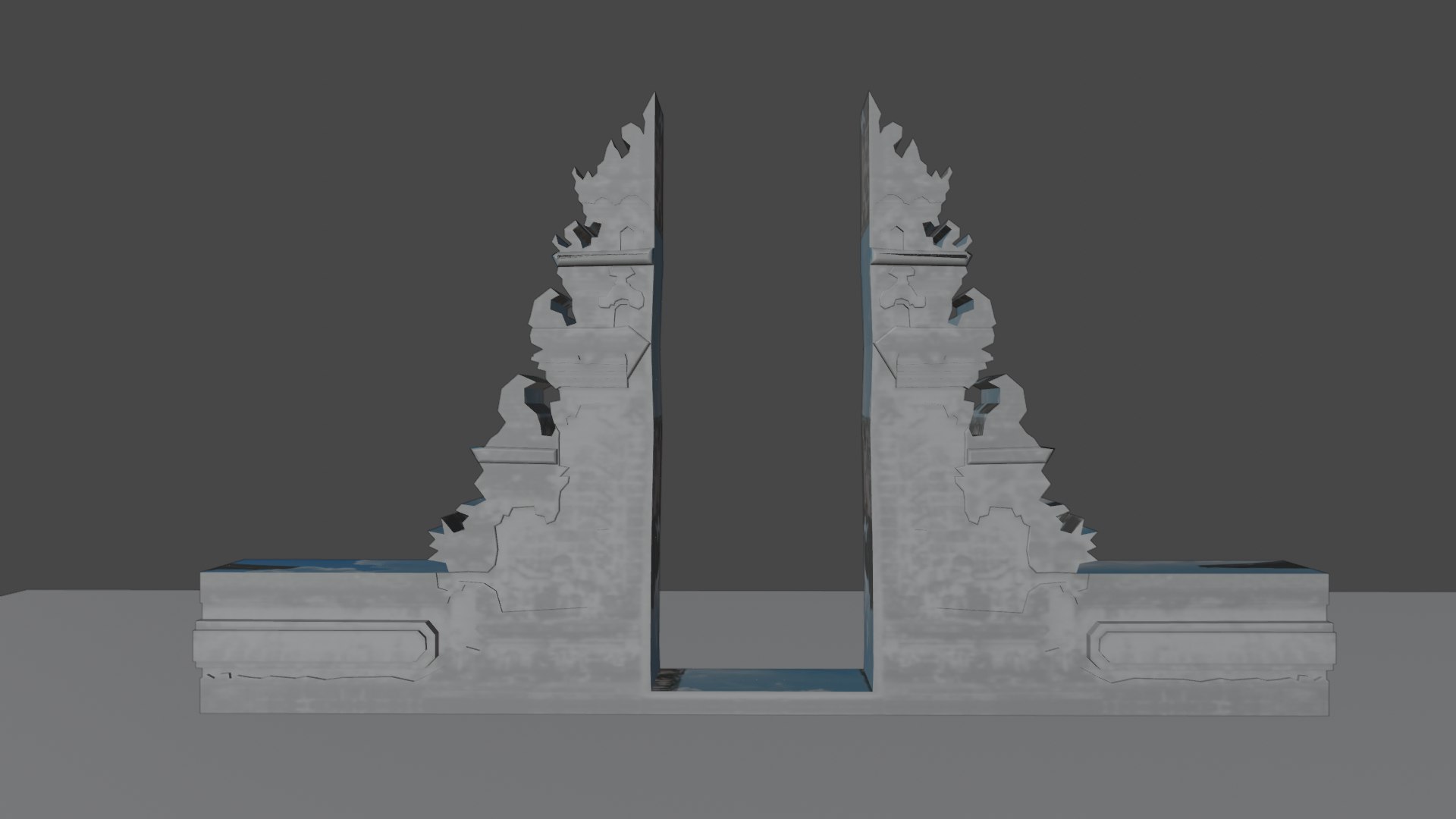 Bali Temple Gate Lowpoly 3D Model - TurboSquid 2044115