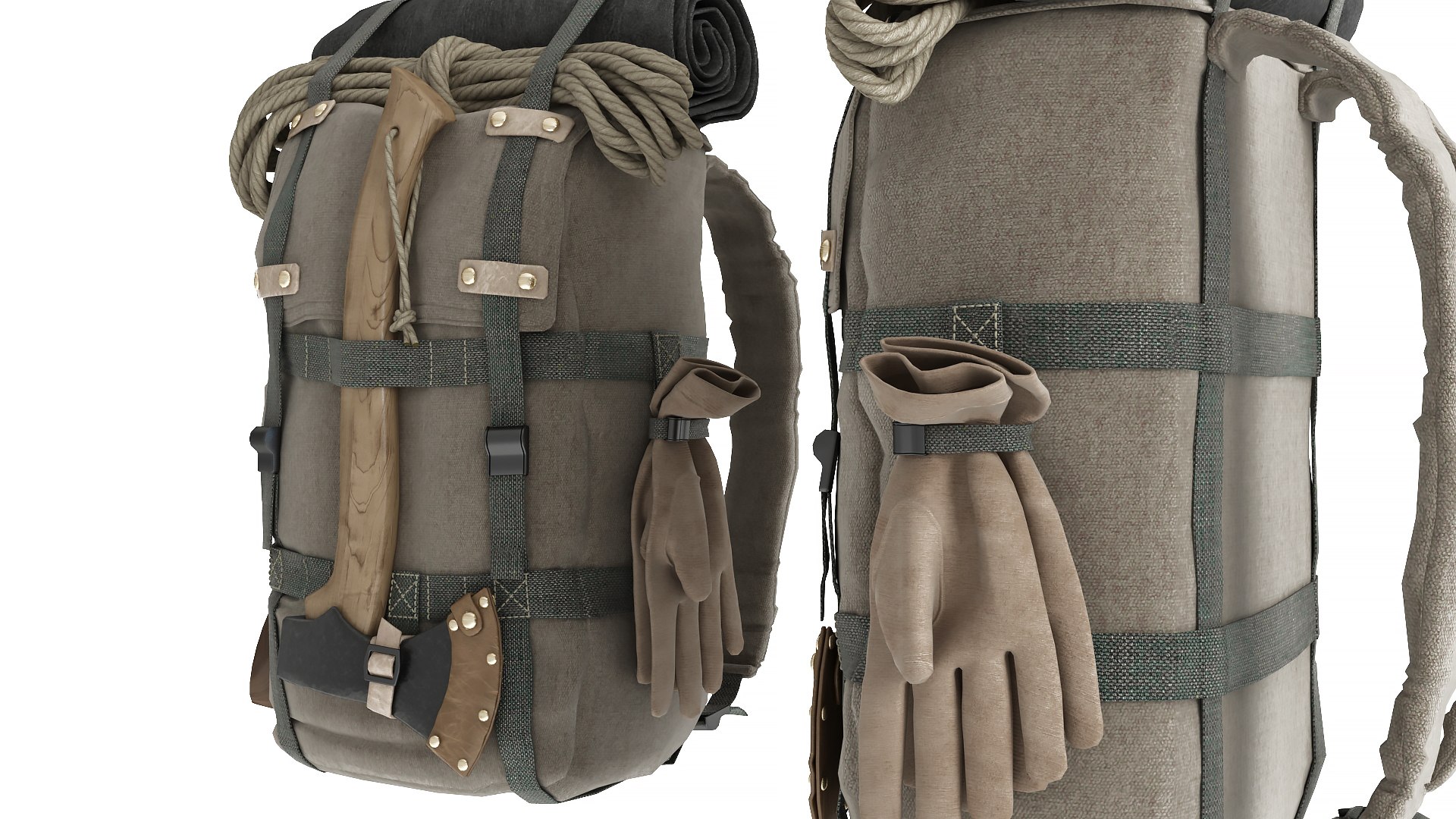 Camping Backpack Model - TurboSquid 2049086