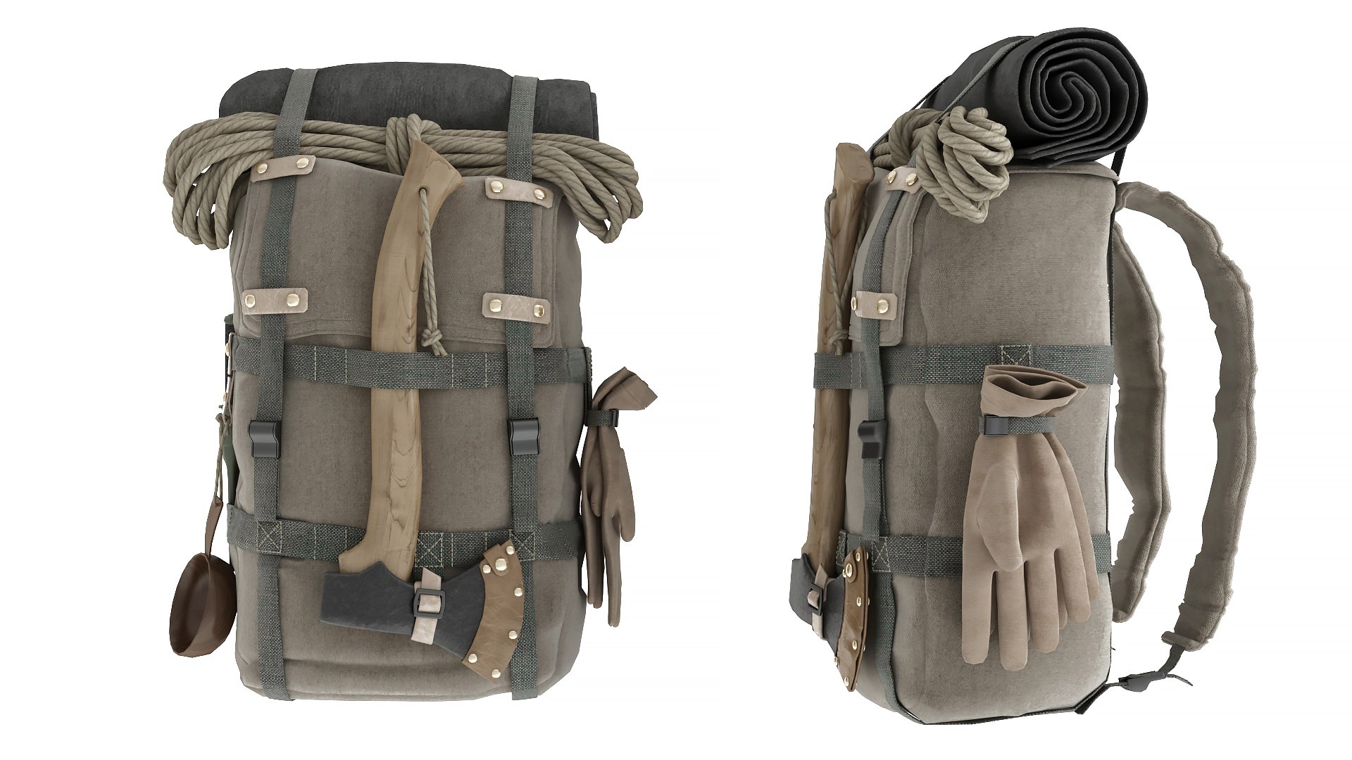 Camping Backpack Model - TurboSquid 2049086