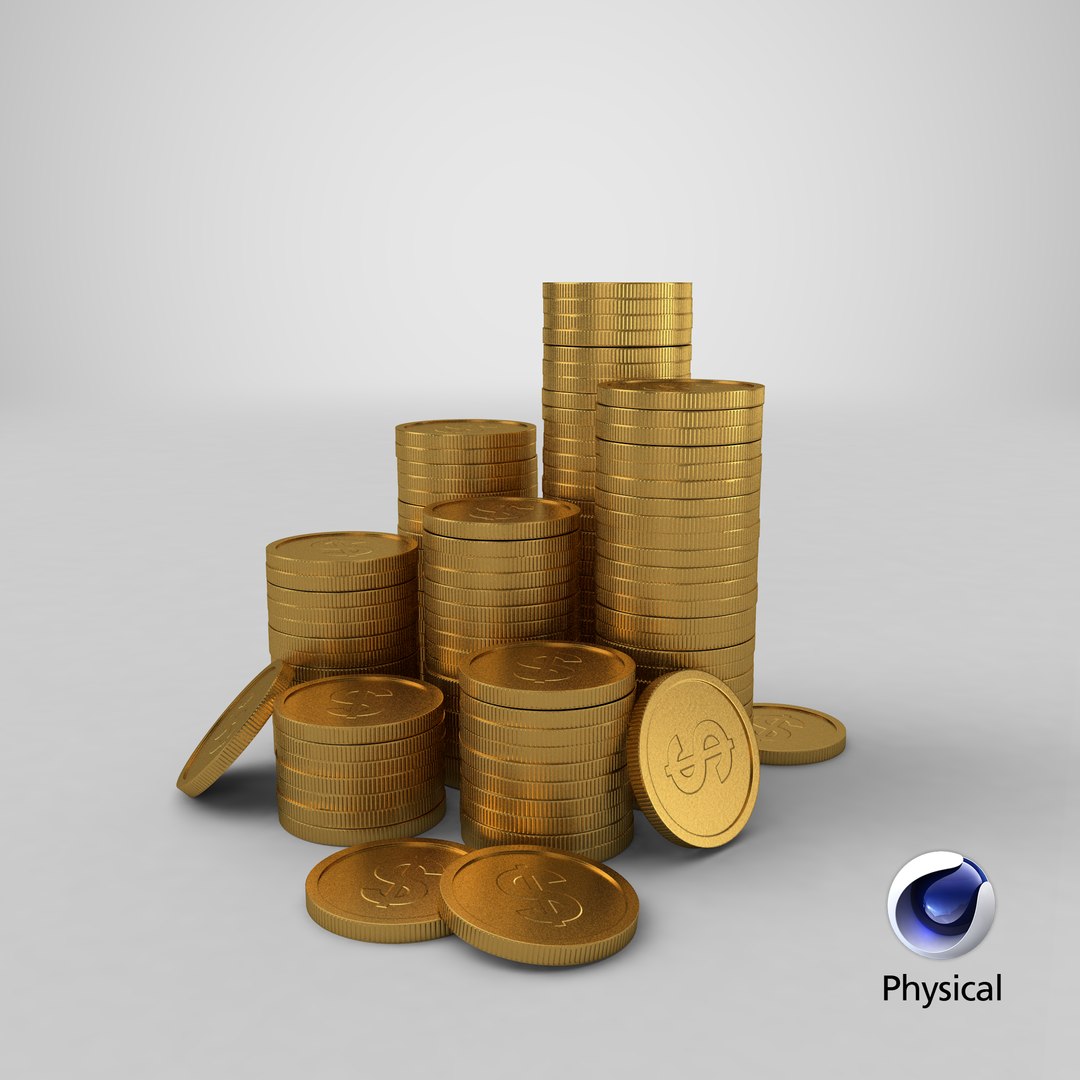 3D Model Gold Coins - TurboSquid 1483369